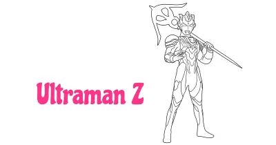 Ultraman Z Delta Claw Form Ultimate Stand Coloring Page | QuickDuck