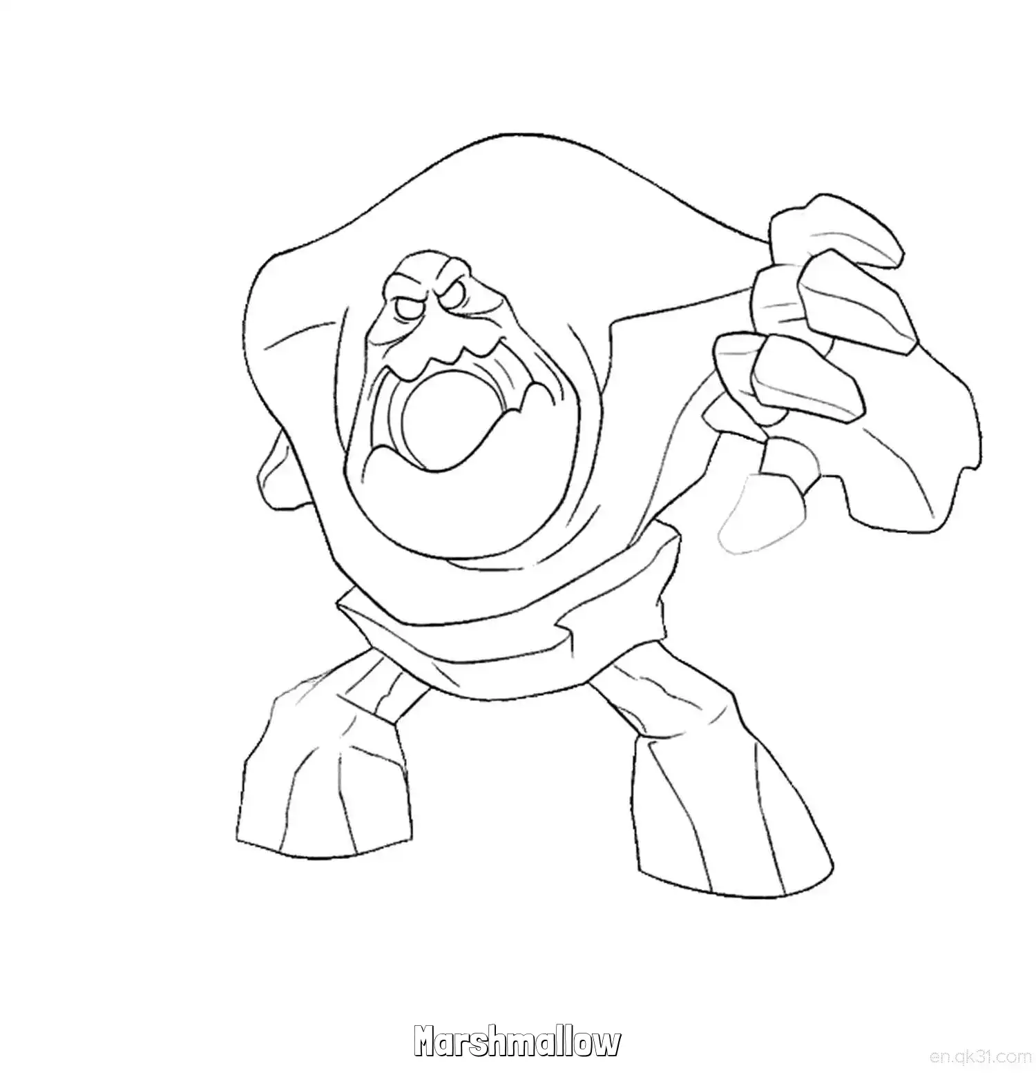 Marshmallow 2 Coloring Page - Free Printable Frozen PDF Coloring Sheets ...