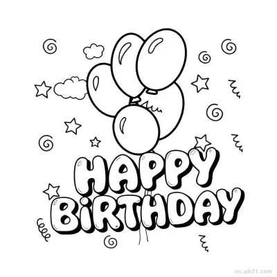 Girl Happy Birthday 10 Coloring Page - Free Printable Birthday PDF ...