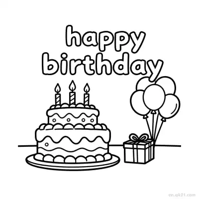 Girl Happy Birthday 10 Coloring Page - Free Printable Birthday PDF ...