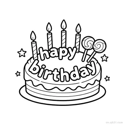 Girl Happy Birthday 10 Coloring Page - Free Printable Birthday PDF ...