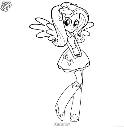 Fluttershy 27 Coloring Page - Free Printable My Little Pony Unicorn PDF ...