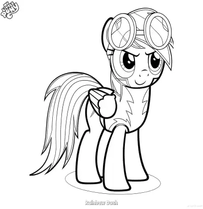 Rainbow Dash 20 Coloring Page - Free Printable My Little Pony Unicorn ...