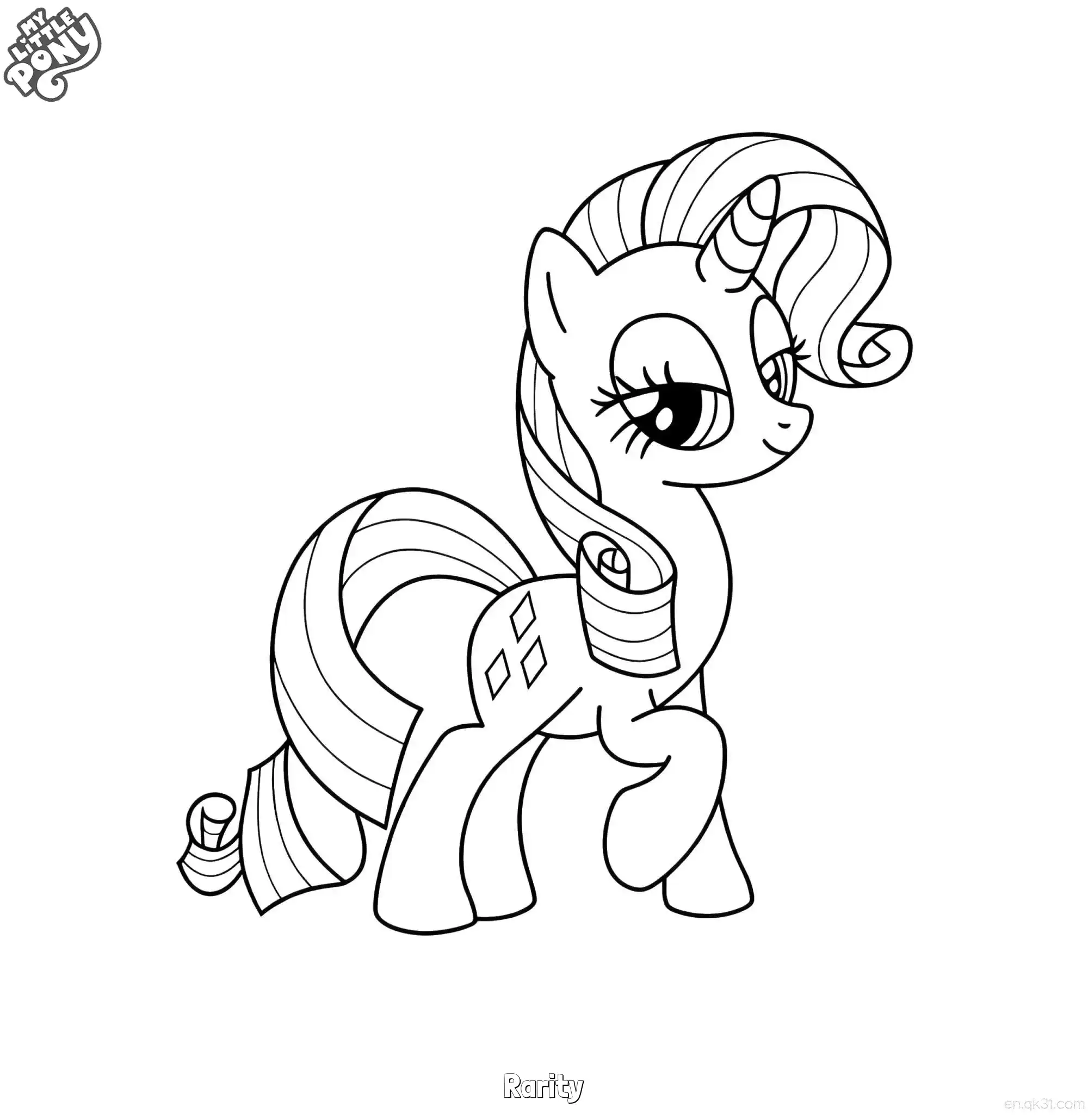 Rarity 19 Coloring Page - Free Printable My Little Pony Unicorn PDF ...